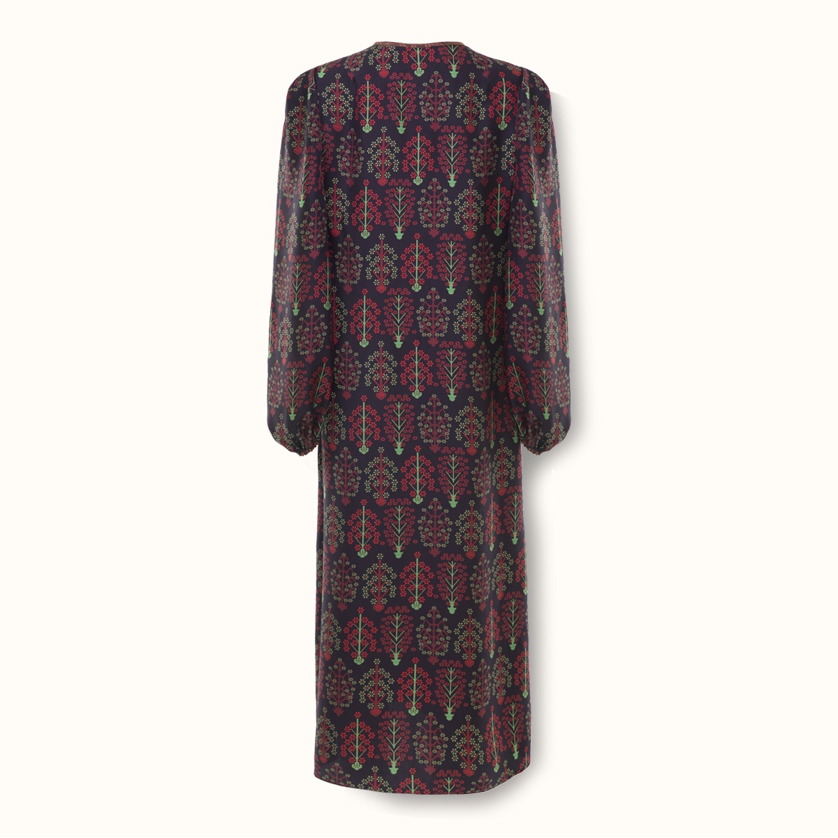 Dress "FLORAL" silk on a black background by Kokosha buy online